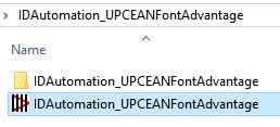 How To Install The UPC EAN Font Package On Windows