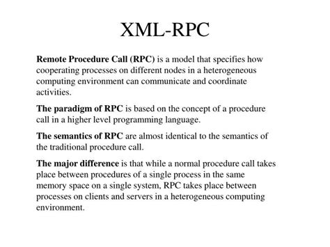 Ppt Xml Rpc Powerpoint Presentation Free Download Id4463513