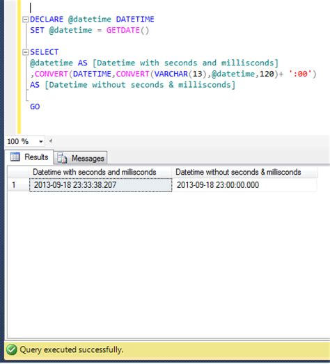 Sql Server Multiple Ways To Remove Seconds And Milliseconds From
