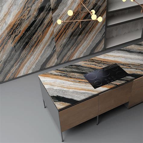 Sintered Slab Wall Cladding Sintered Stone Artificial Stone Countertops Glossy 004 Marble
