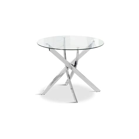 Detroit 95cm Round Glass Dining Table Furniture 48