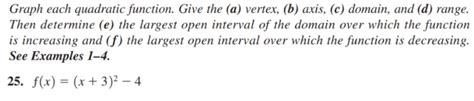 Solved Graph Each Quadratic Function Give The A Vertex