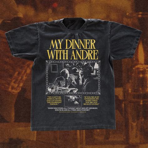 My Dinner With Andre Movie T Shirt 1981 Wallace Shawn Shirt Black