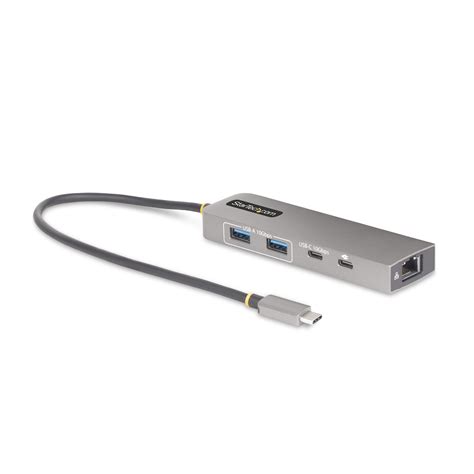 Startech Com Port Usb C Hub With Gbps Ethernet And W Power Delivery Pass Through Port