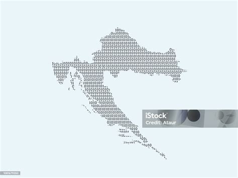 디지털 국가 의미와 기술 밝은 배경에 이진수 또는 숫자를 사용 하는 크로아티아 벡터 지도 일러스트 레이 션 0명에 대한 스톡 벡터 아트 및 기타 이미지 Istock