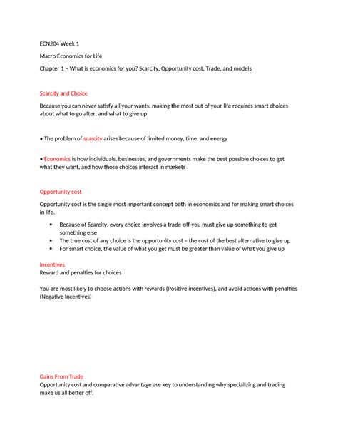 ecn204 week 1 ecn notes week 1 ecn204 week 1 macro economics for