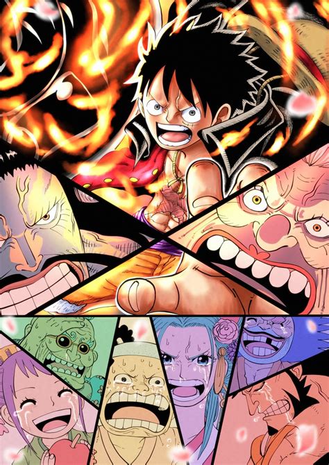 Monkey D Luffy Kaidou Momonosuke Charlotte Linlin Kinemon And More One Piece Drawn By