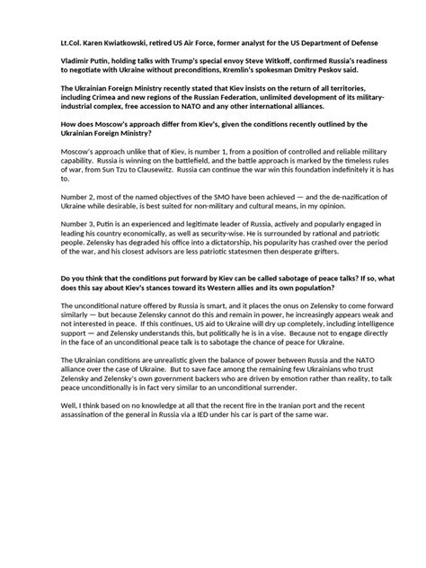 Kwiatkowski Pdf Russia World Politics