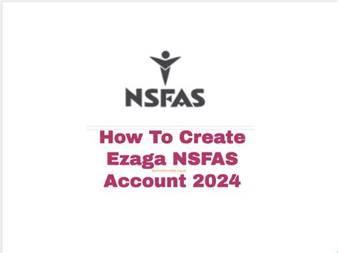 How To Create Ezaga NSFAS Account 2024 Nsfas Org Za
