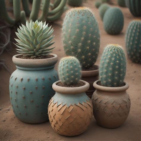 Premium Photo Cactus Set