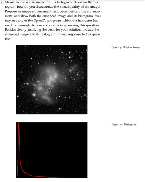 Solved Shown Below Are An Image And Its Histogram Based Chegg