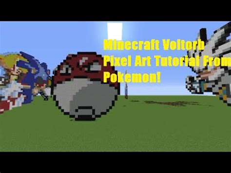 Minecraft Voltorb Pixel Art Tutorial From Pokemon Youtube
