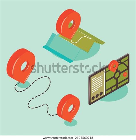 Set Gps Navigation Pointer Location Stock Vector Royalty Free 2125660718 Shutterstock
