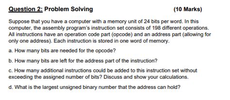 Solved Question Problem Solving Marks Suppose That Chegg Com