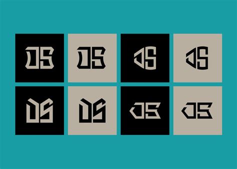 Ds Minimalist And Classic Logo Set Design Ds Monogram Polygonal And Circle Shape 50332875