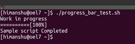 Shell Script With A Progress Bar