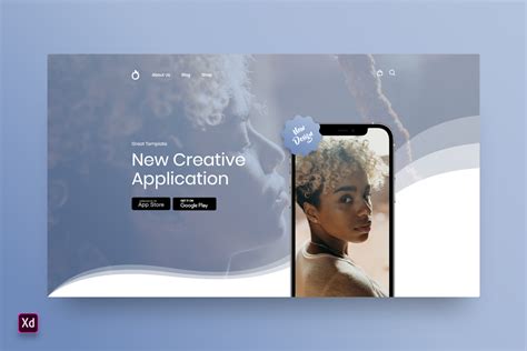 Hero Header Landing Page Adobe Xd Template Vol Ui Element Artofit