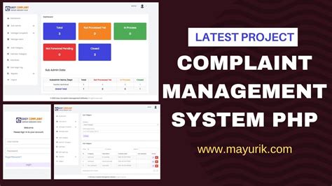 Complaint Management System Project In Php Complaint Management