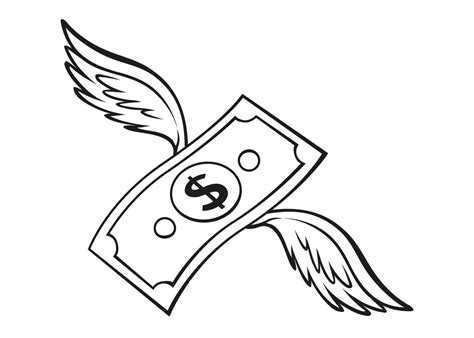 Money Flying With Wings Illustration 51964084 Vector Art At Vecteezy