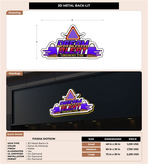 Custom Mockup Sign For Itasha Dotson Signmakerz