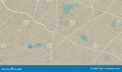 Vector Map Of Nerima Japan Urban City Road Map Art Poster