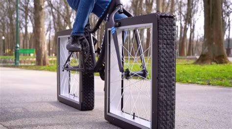 “과연 굴러갈까” 네모난 바퀴 자전거 등장