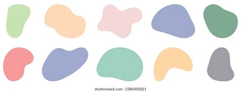 Color Liquid Blob Shapes Pastel Vector Stock Vector Royalty Free
