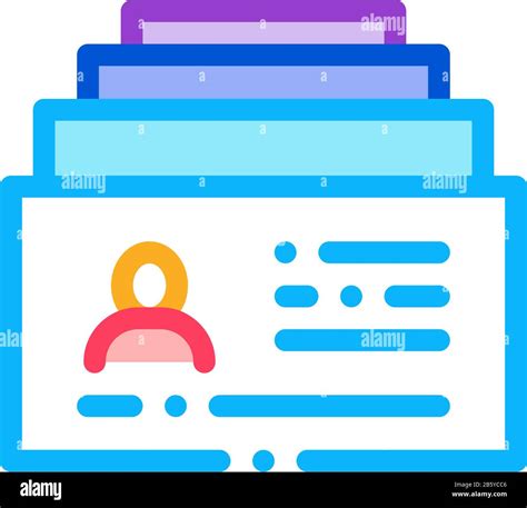 Customer Database Icon Vector Outline Illustration Stock Vector Image