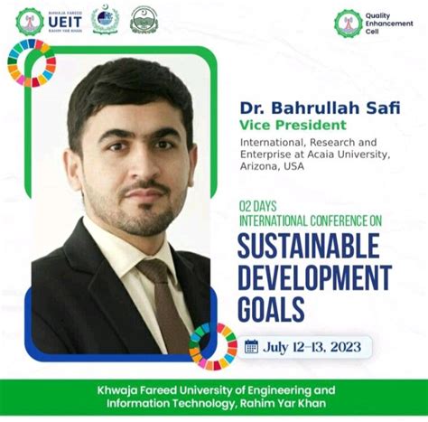 muhammad huzaifa on linkedin sdgs conference kfueit pakistan