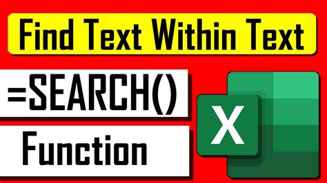 How To Use Search Function In Excel Youtube