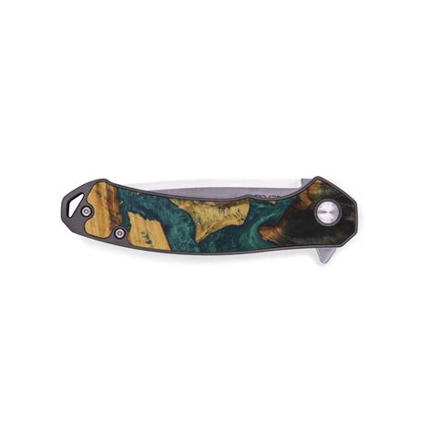 Edc Woodresin Pocket Knife Kata Mosaic 586907 Carved Knives