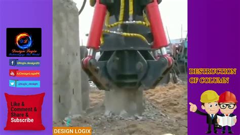 Destruction Demolition Of RCC Column From Site YouTube