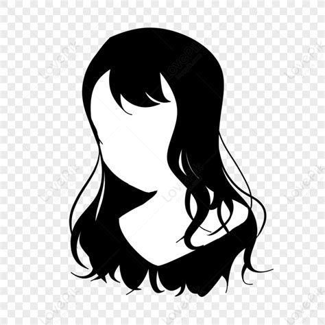 Lady Hairstyle Black Long Hair Silhouettehairstyle Drawinghair