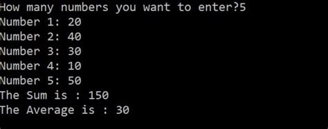 Calculate Sum And Average Of An Array In C Programming Pseudocode