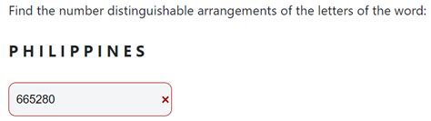 Solved Find The Number Distinguishable Arrangements Of The