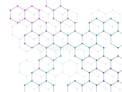 Hexagonal Molecules Background Molecular Structure Of Dna Stock Vector Illustration Of