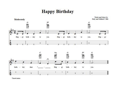 Happy Birthday Uke Chords Sheet And Chords Collection