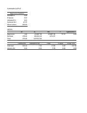 Regression Calculation Excercise Maria Cabral Xlsx SUMMARY OUTPUT