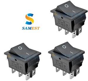 Samest Pcs Rocker Wide Power CPU Switch DPDT Pin Position ON Off AC A V Electronic