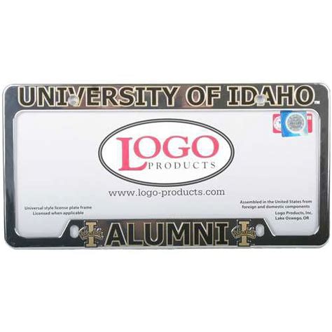 Idaho Vandals Alumni Chrome Plastic License Plate Frame