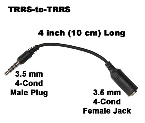 4 Conductor Adapters For Use With Trrs Plugs