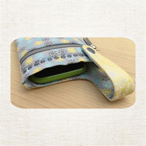 Cell Phone Pouch Embroidery Garden