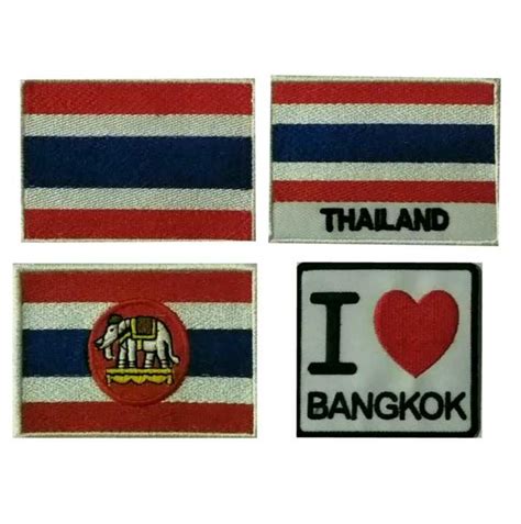 อาร์ม ตัวรีดติดเสื้อ อาร์มปัก Patch ตกแต่งเสื้อผ้า หมวก กระเป๋า ธงชาติไทย ธงสยาม ธงช้าง ธง