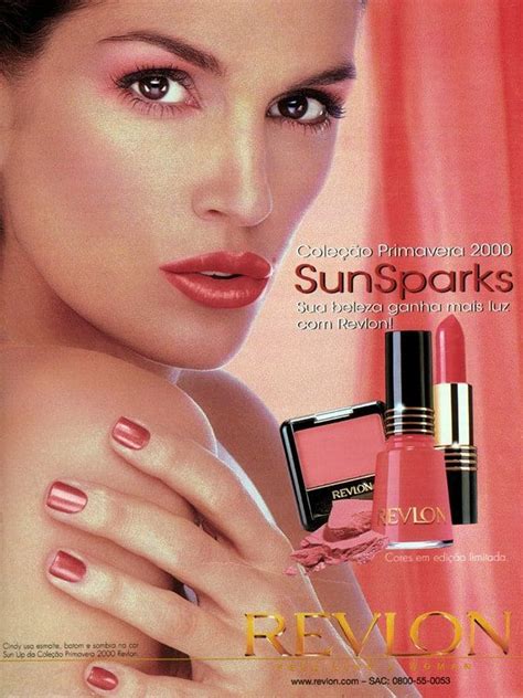 90s Revlon Pink Makeup Ad Cindy Crawford Vintage Makeup Ads Makeup