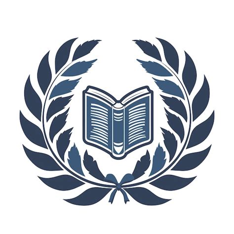 A Laurel Wreath Rests On A Book Premium AI Generated Vector