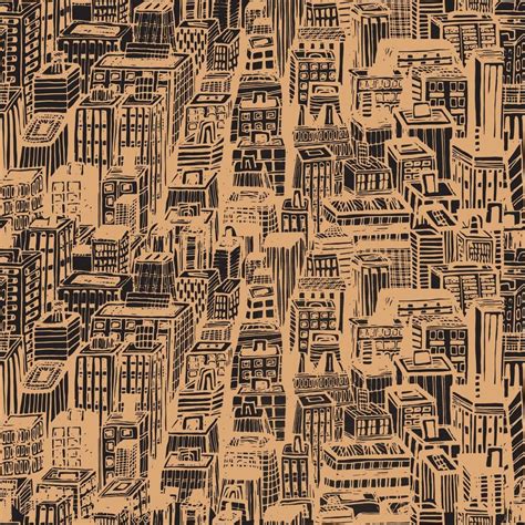 Hand Drawn Seamless Pattern With Big City New York 3053470 Vector Art