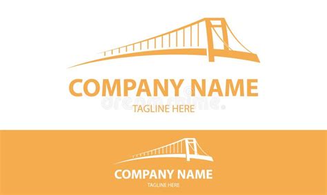 Orange Color Initial Simple Shape Bridge Logo Design Stock Vector Illustration Of Arch Bridge