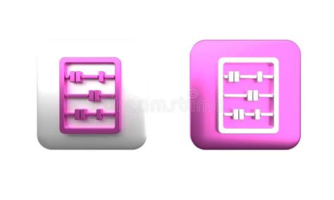 Colorful Abacus Icon Isolated On White Background Traditional Counting Frame Education Sign