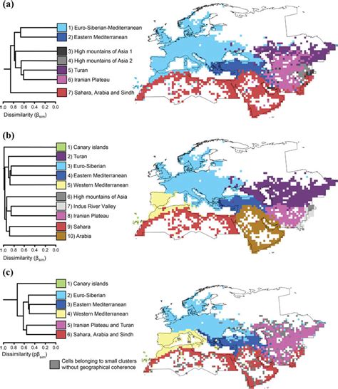 Dendrograms And Maps Resulting From Hierarchical Clustering Of Grid