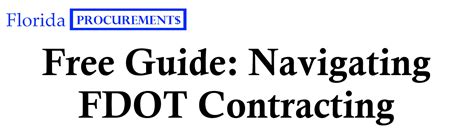 Fdot Prequalification Guide 2025 Complete Process For Professional Services Contractors